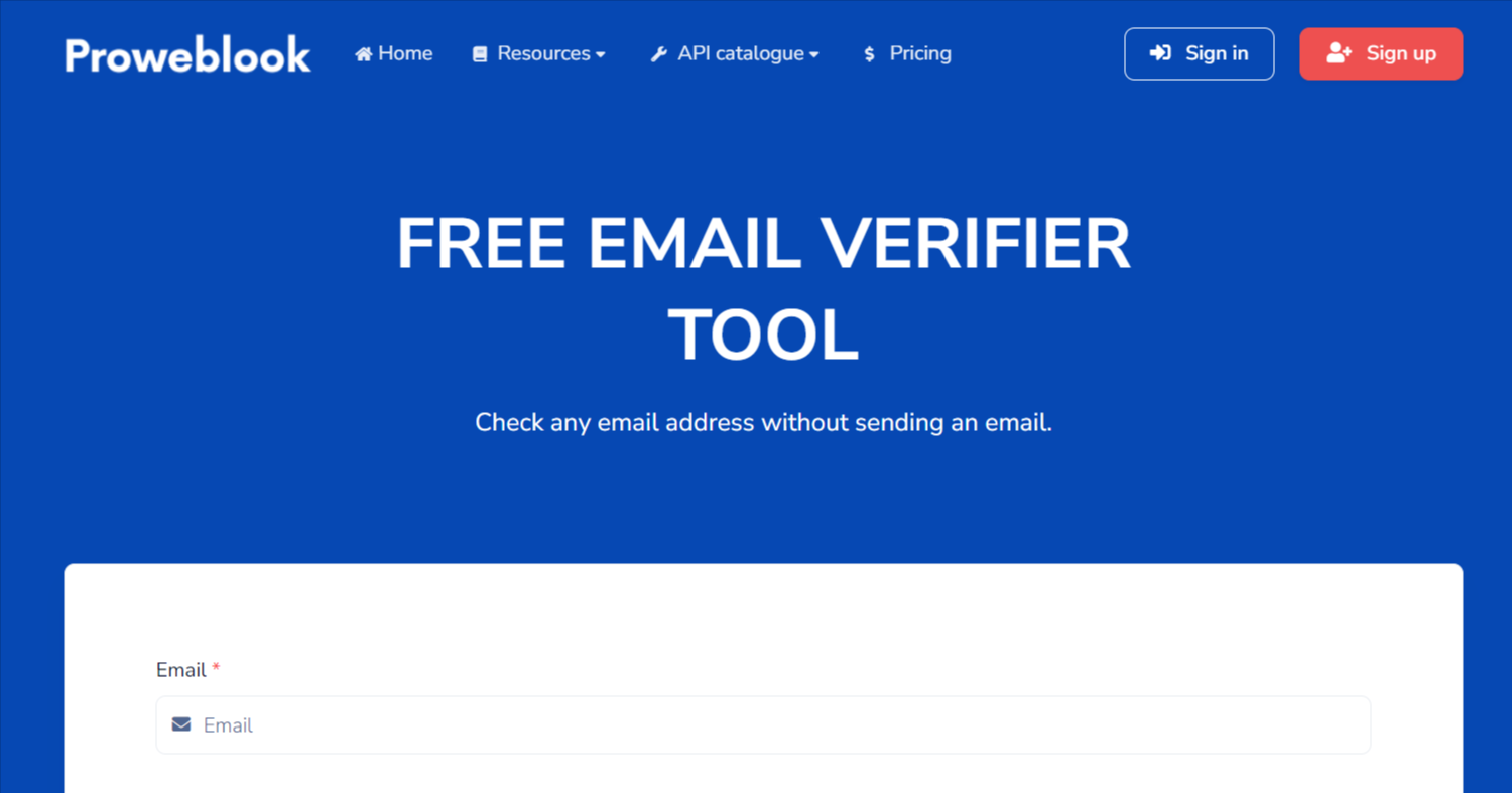 Email Verifier API - Proweblook